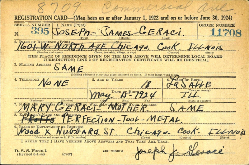 Seaman 2c Joseph James Geraci, Service No. 8515544 | In the olden days
